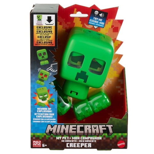 Minecraft My Pet Creeper interactive Toy Action Figure With Lights ...