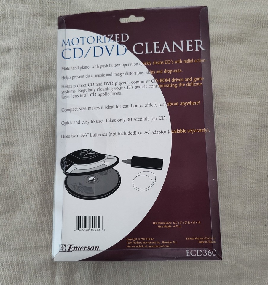 Emerson Motorized CD DVD Cleaner Kit ECD360 NEW SEALED | eBay