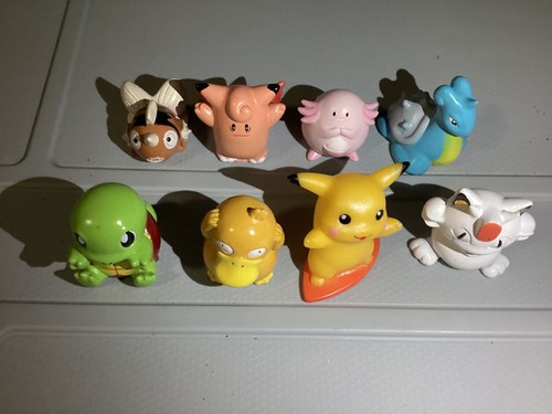8 Vintage Pokemon Toys Pikachu,squirtle,lapras,meowth,psyduck,Clefable ...