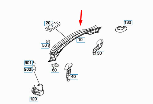 Mercedes-Benz B-class W245 Front Wiper Cowl Trim A1698300413 Genuine ...