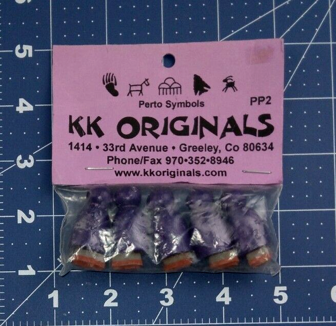 KK Originals Perto Symbols PP2 Mini Peg set of 5 Wood Mounted Rubber ...