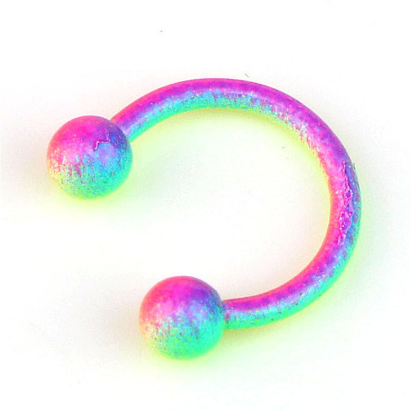 10x Stainless Steel Horseshoe Bar Lip Nose Septum Ear Ring Stud Piercing Bal LR1 | eBay