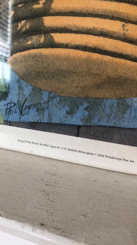 Phil Capen Lithograph Print, Signed and Numbered, Rooster "King of the ...