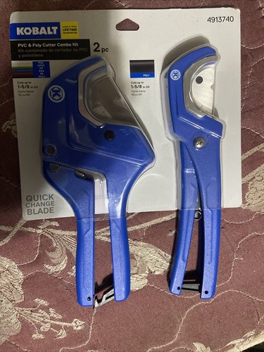 Kobalt 59241 1-1/4" PVC and Poly Pipe Cutters Kit 2 Pieces for sale ...