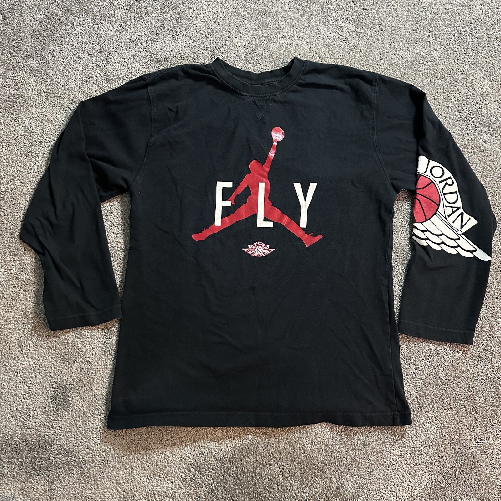 Vintage Michael Jordan Air Logo Shirt Long Sleeve Loo… - Gem