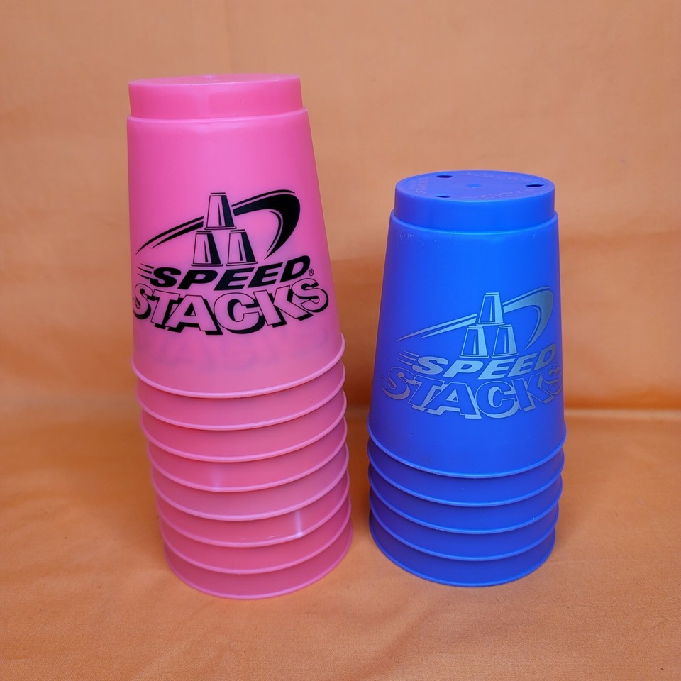 Speed Stacks Stackers 13 Neon Pink & Purple Cups Game w/ Storage Bag | eBay