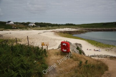 Photo 6x4 The Bar Hugh Town Sandbar between St. Agnes and The Gugh ...