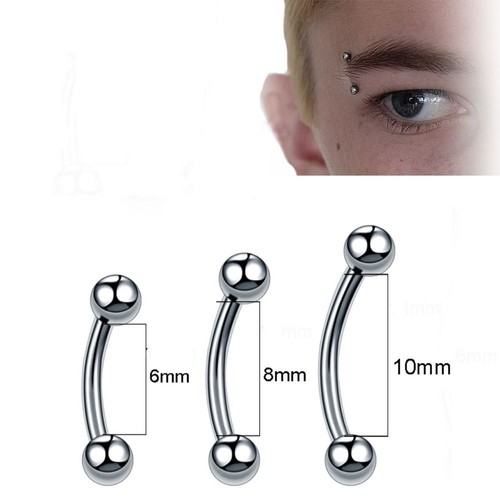 Barbell Body Jewelry Zirconia Lip Clip Non-piercing Eyebrow nail Lip ...