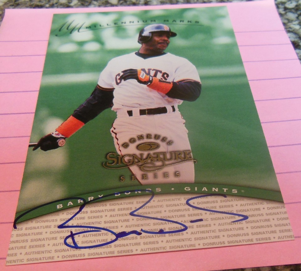 1997 Donruss Signature Series Millenium Marks Barry Bonds Auto, Forever ...