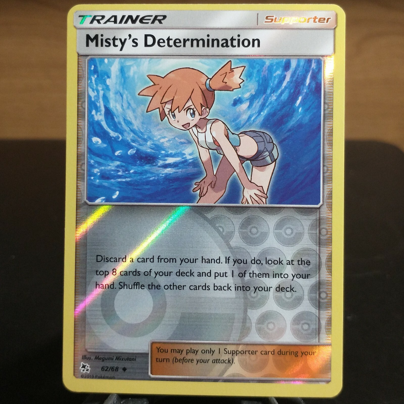 Misty's Determination 62/68 NM Reverse Holo Hidden Fates Near Mint ...
