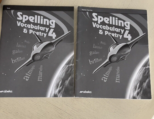 Abeka Spelling Vocabulary & Poetry 4 Student Tests and Teacher Key NEW ...