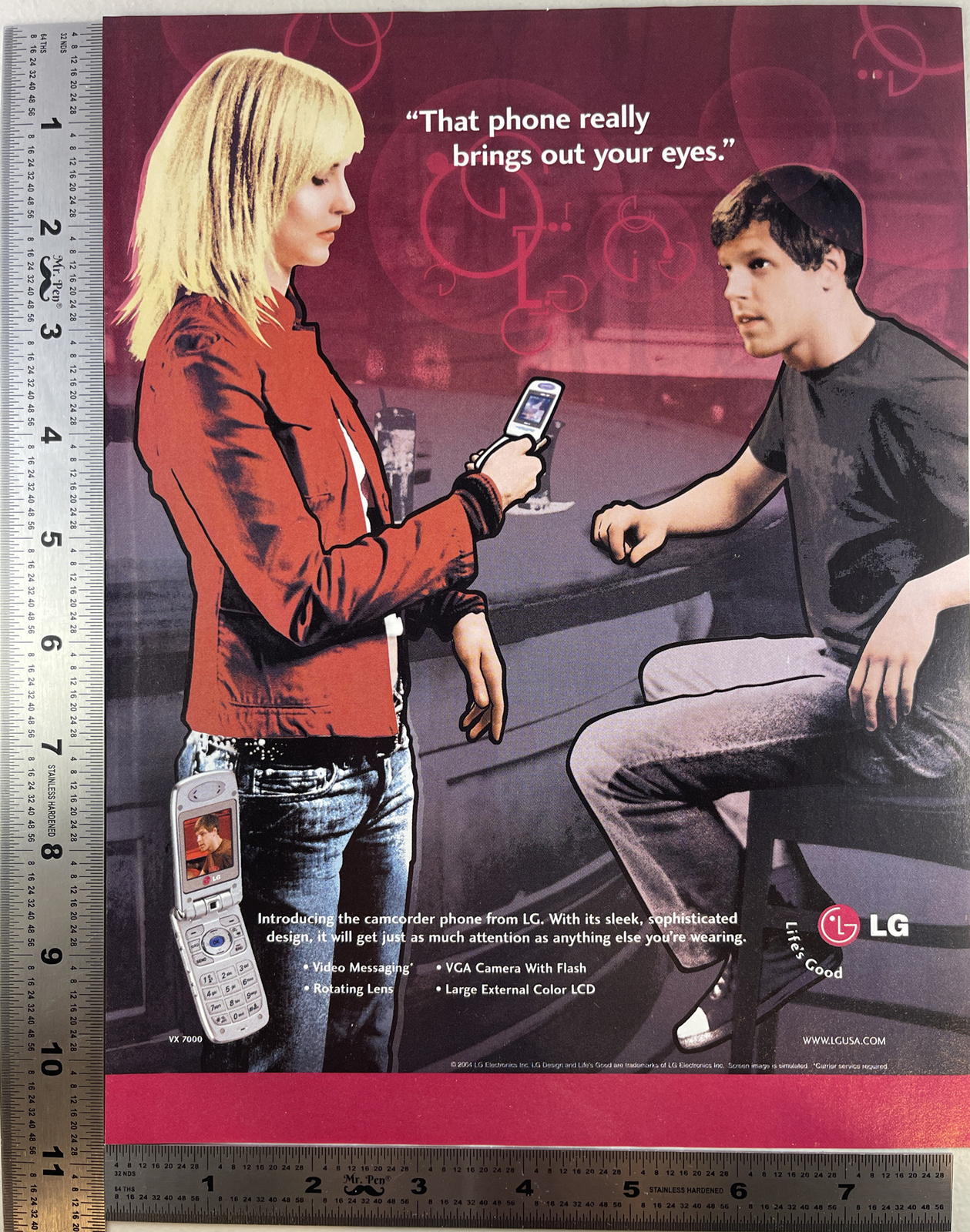 2004 LG Electronics Ad Cell Phone VX7000 Life Good Camera LCD Camcorder ...