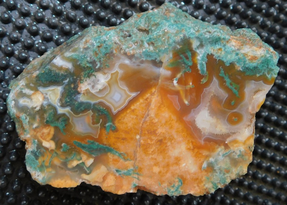 green filament tube Needle Peak Agate lapidary cabbing rough chunk ...