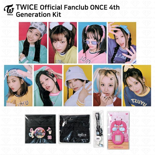 TWICE Official Fan Club ONCE 4th Generation Kit Mini Poster Keyring ...