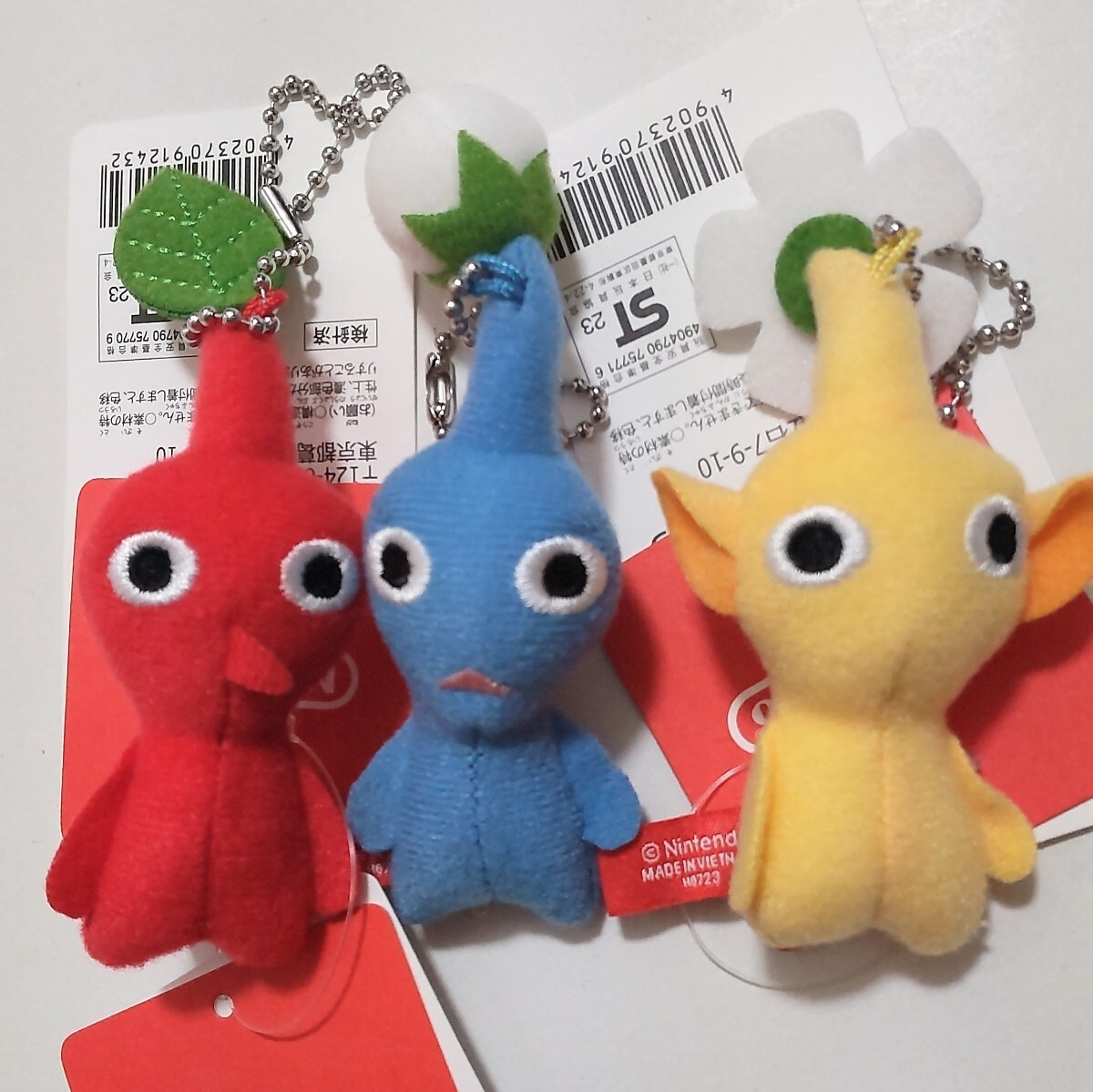 PIKMIN Key Chain Mascot Red Blue Yellow Leaf Set of 3 Stuffed Plush ...