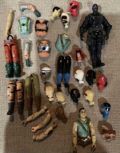 Gi Joe Cobra RAH Vintage Figure Parts Lot Zartan Duke Snake Eyes ...