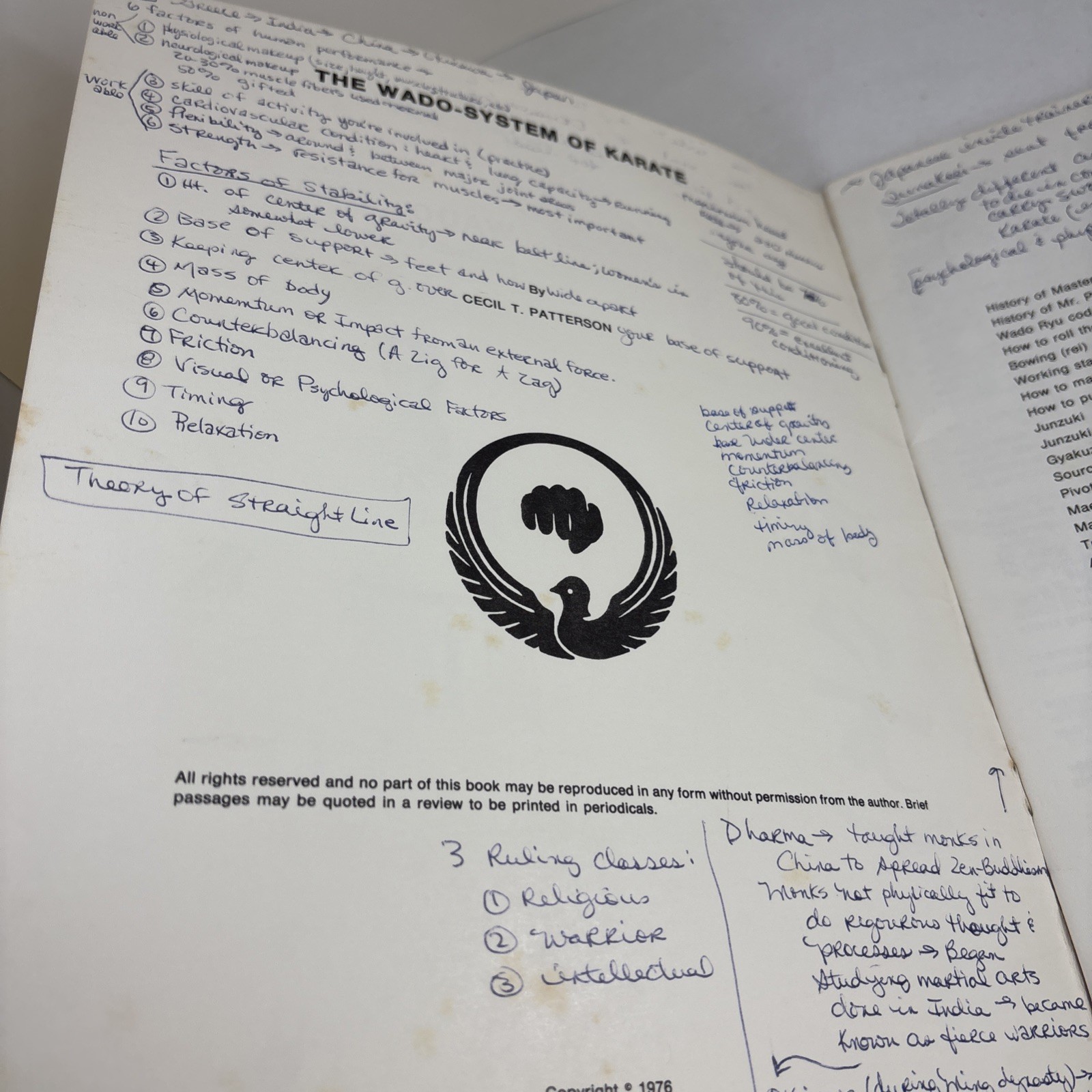 Wado-Ryu Karate Vol 2 by Cecil T. Patterson 1976 NOT A MODERN REPRINT ...