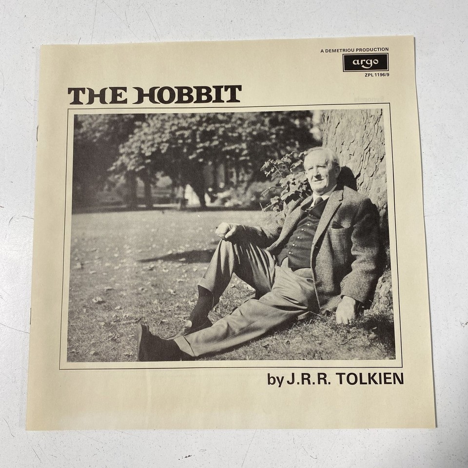 The Hobbit Story on Vinyl JRR Tolkien Nicol Williamson Argo Demetriou ...