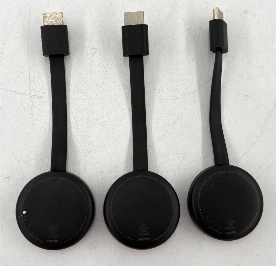 Lot of 3 | Google Chromecast NC2-6A5 | 2nd Generation 1080p | eBay