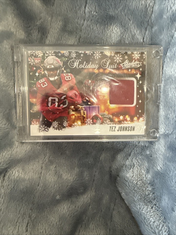 2025 Panini Absolute Tez Johnson Rookie card Holiday Suit Patch ...