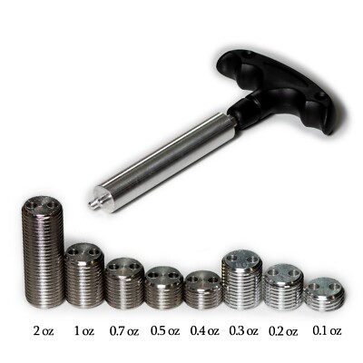 Weight Kit for Predator Pool Cues: 8 Weight Bolts + Tool with ...