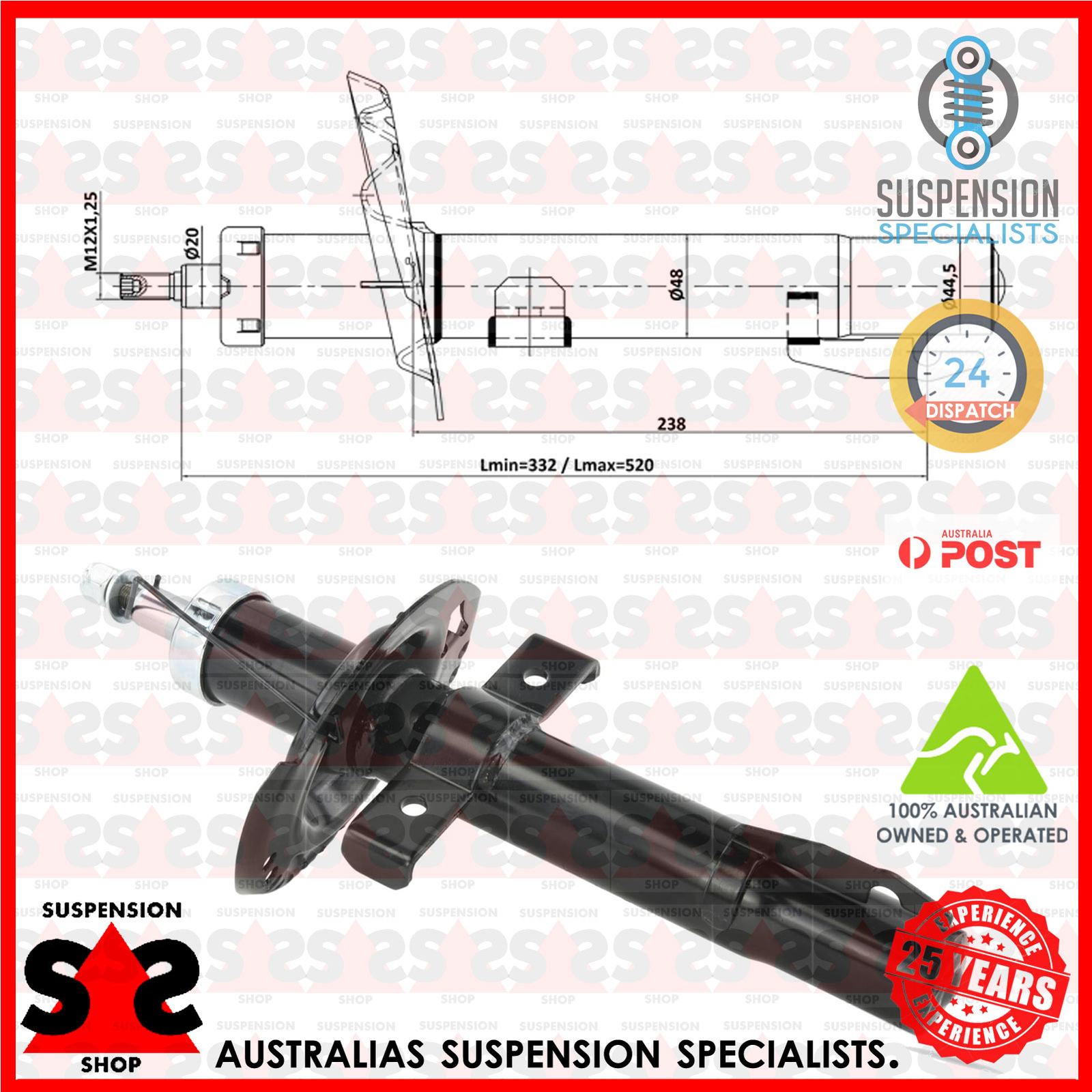 Front Axle Shock Absorber Suit RENAULT Megane Iv Saloon 1.2 Tce 130 ...