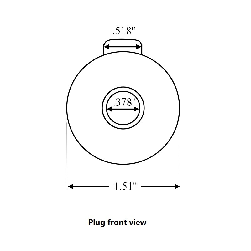 Aircraft Jumper Cable with Round 1-Pin Plug Piper Style Plug, 1 Gauge ...