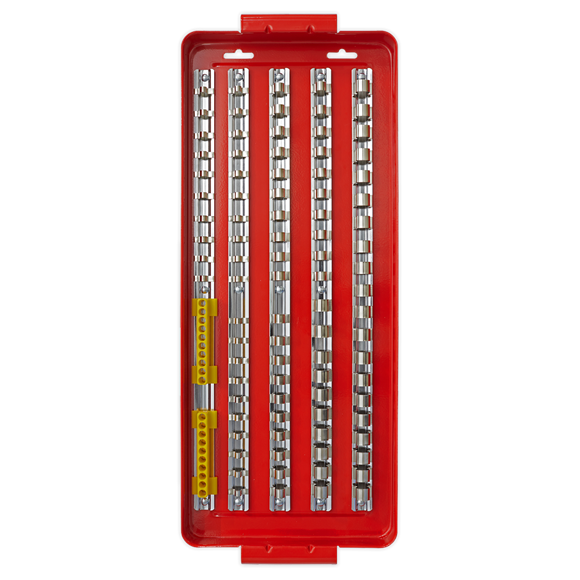 Sealey AK272 90 Space Socket Rail Tray 1/4" 3/8" 1/2" Drive & Bits ...