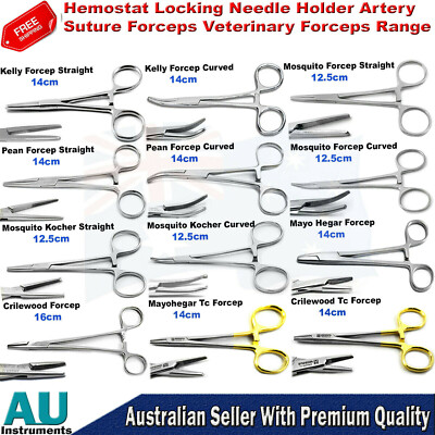 Dental Needle Holder Locking Hemostatic Artery Suture Surgical Laboraty ...