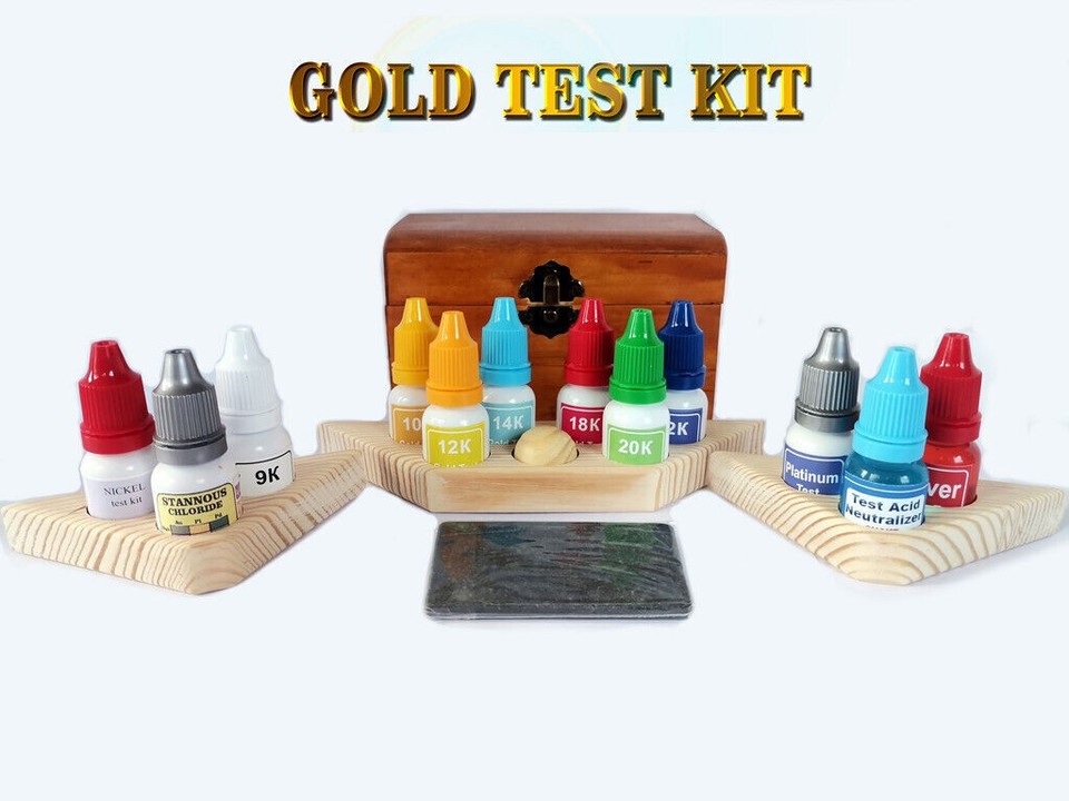 Gold & Silver Testing Kit: Ultimate Precious Metal Reagents with Lupa ...