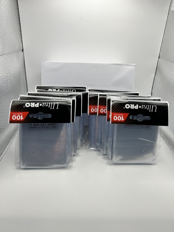 Ultra Pro PREMIUM Soft Sleeves 10 Packs of 100 for Standard Cards, 1000 ...