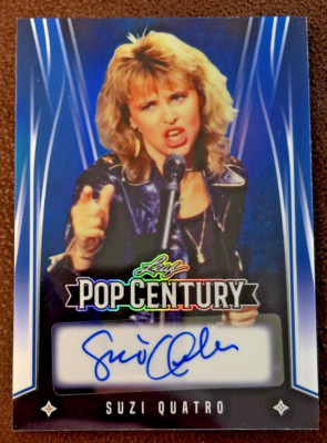 2025 Leaf Pop Century Blue Suzi Quatro 1/3 Auto Autograph | eBay