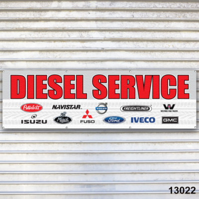 Diesel Service Banner Auto Repair Tire Dealer Service Bay | eBay
