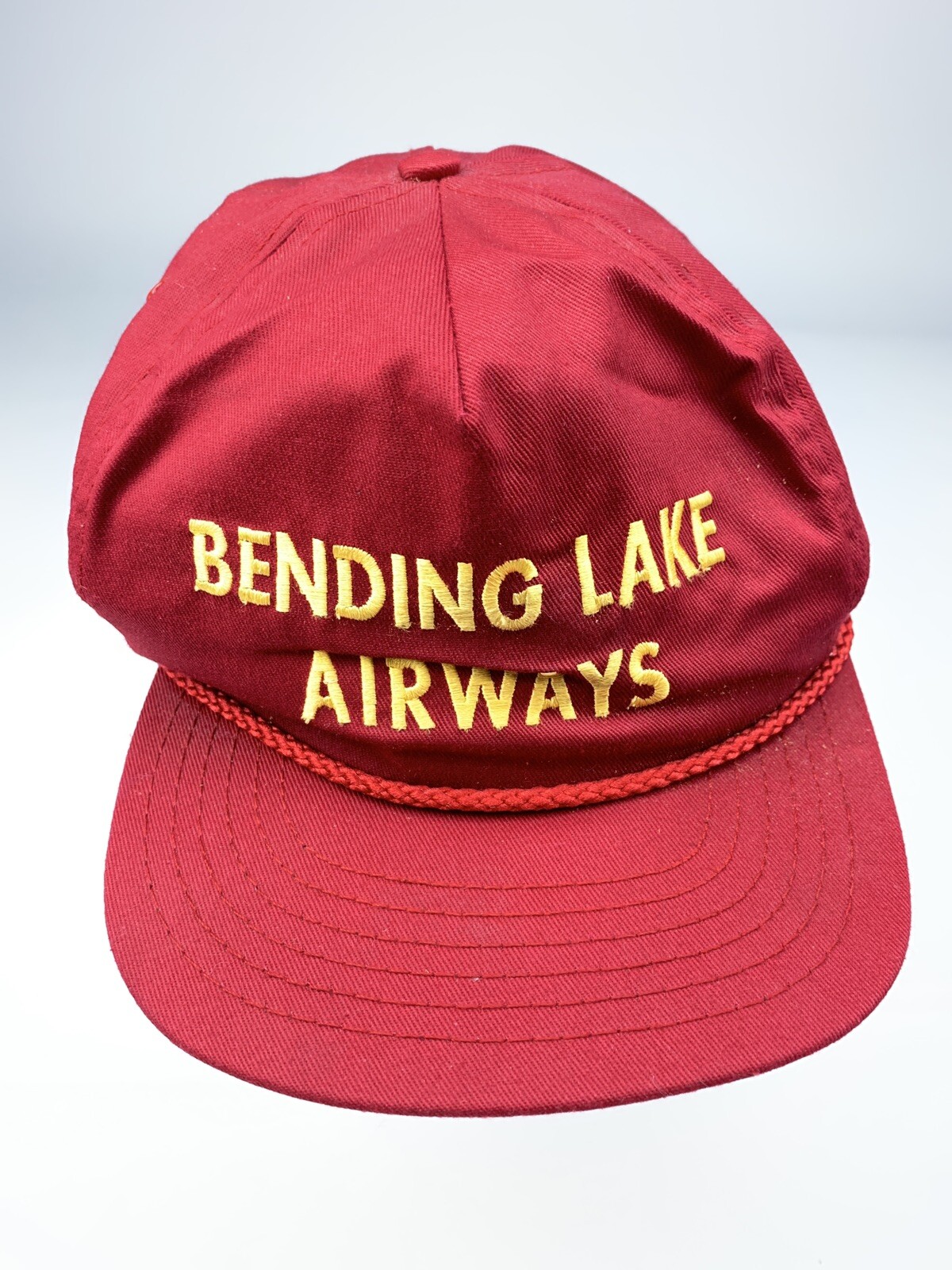 Red Bending Lakes Airway Airline Snapback Hat USA Vin… - Gem