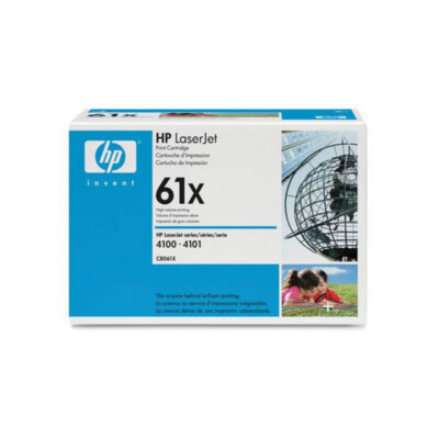HP Genuine C8061X #61X BLACK Toner Cartridge for HP LaserJet 4100 ...