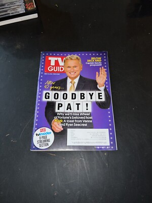 TV Guide Magazine JUne 3 2024 Pat Sajak Cover | eBay