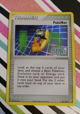 Pokémon TCG PokéNav Card 83/100 Crystal Guardians Stamped Reverse Holo ...