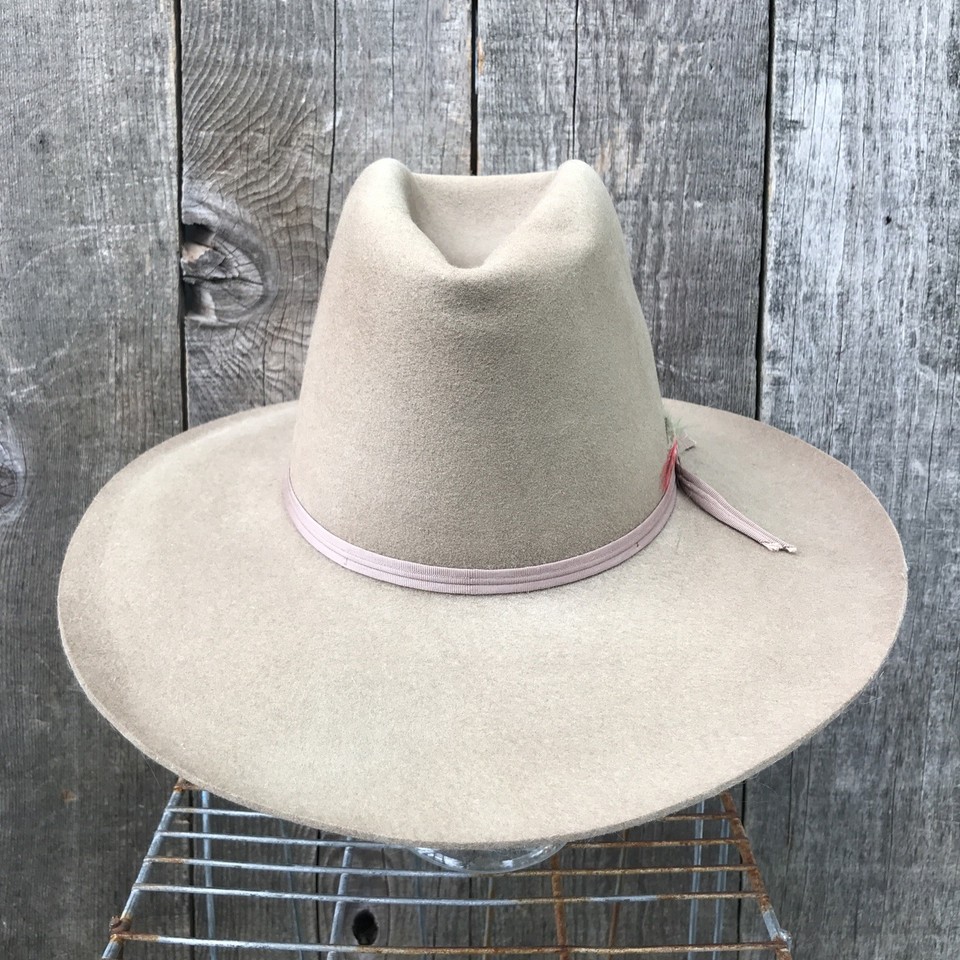 VTG Eddy Bros E Bar B Ranch Big Dipper Wool Tall Cowboy Hat 7 1/4 | eBay