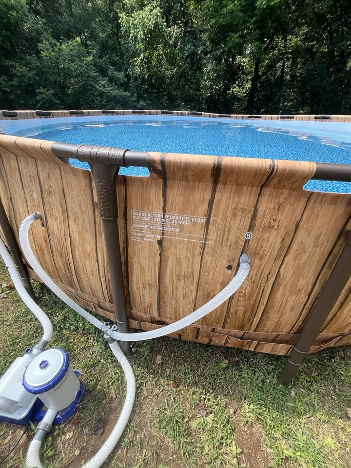 Coleman 22-Ft Power Steel Above Ground Round Metal Frame Pool Set | eBay