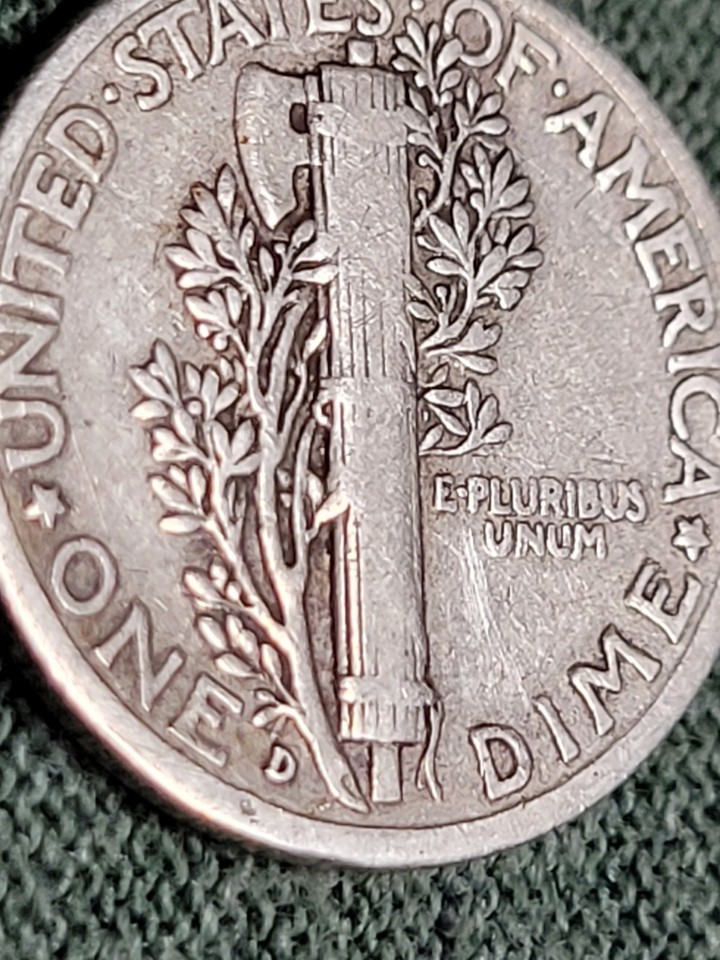 Rare1936 D Mercury Dime DoubledDieObverse(FB) Weak Strike/Struck ...