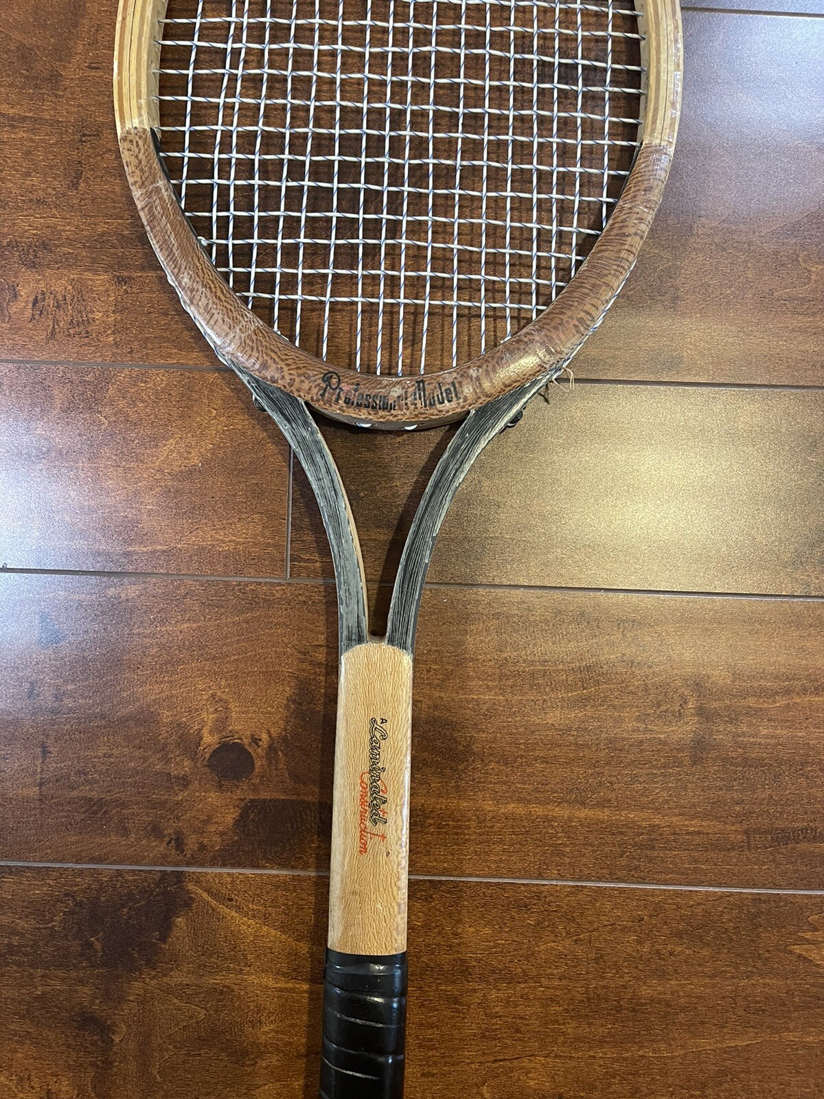 Professional Model Laminated Construction Vintage Wood Tennis Racquet ...