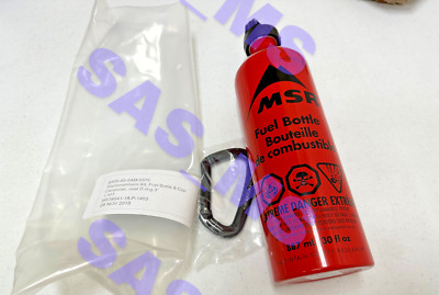 MSR LIQUID FUEL ALUMINUM BOTTLE LEAK PROOF 30 OUNCE WITH 3 INCH D RING ...