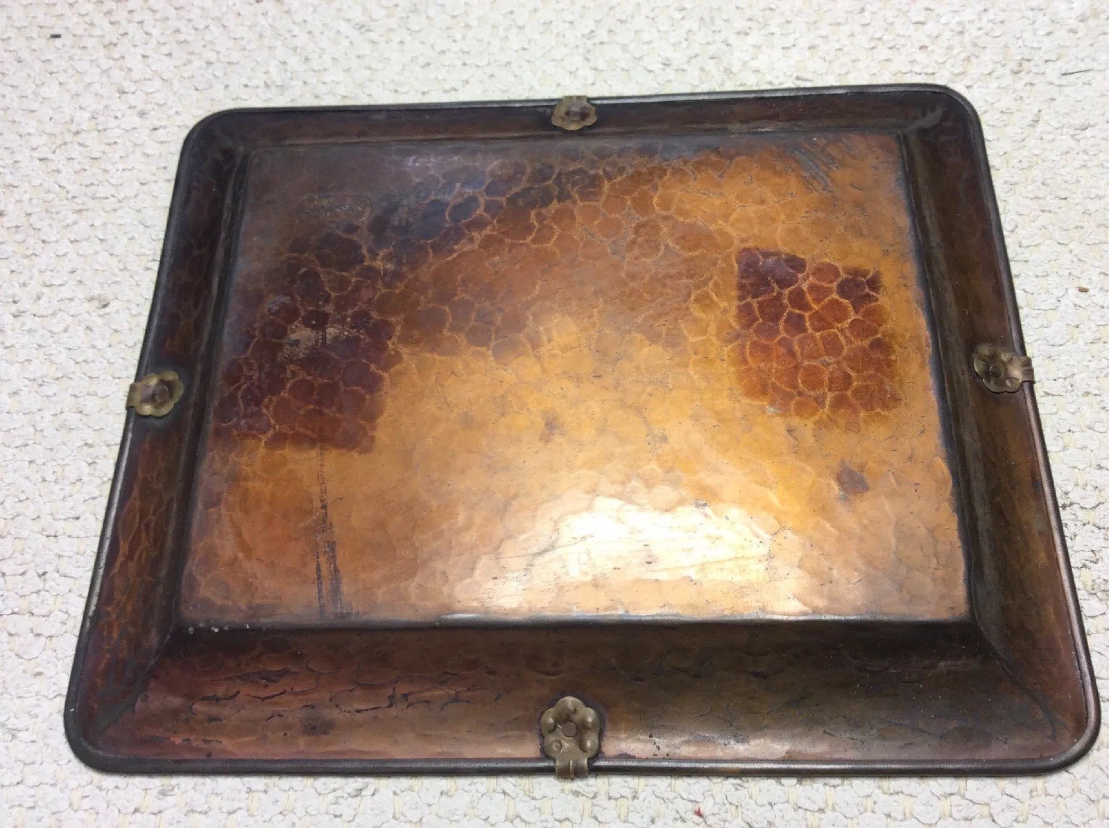 ANTIQUE JAPANESE HAMMERED COPPER BOX & TRAY WITH PHOENIX SIGNED | eBay