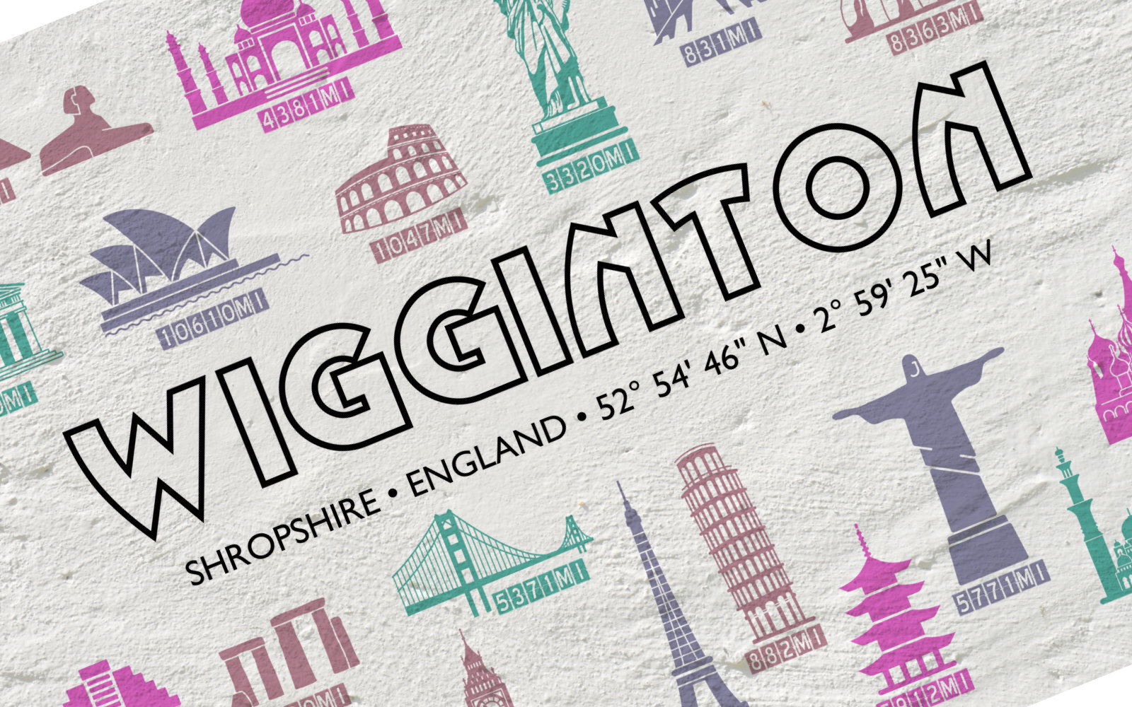 A3 PRINT - Wigginton, Shropshire, England - World Landmarks | eBay UK