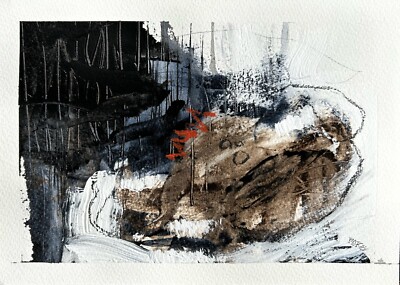 Original Art Abstract by Outsider Artist rek - Mixed Media Signed 10 X ...