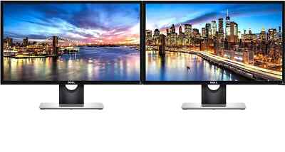 Dual HP DELL Monitor 22" 23" 24" FHD LED LCD 1080P HDMI GAMING OFFICE ...
