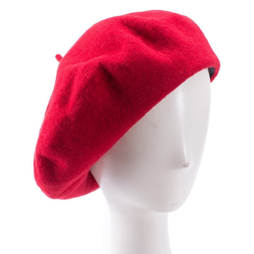 Womens French Artist 100% Wool Beret Flat Cap Winter Warm Painter Hat ...