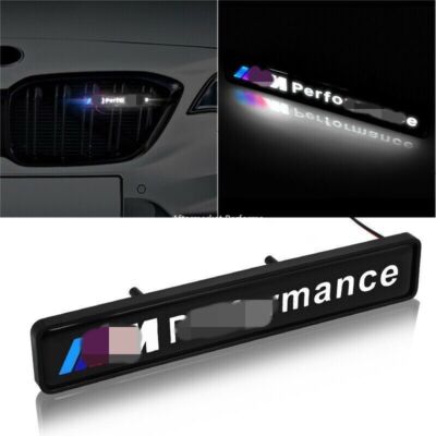 BMW Front Grille Kidney Bumper Grilles M Performance LED Light Cover ...