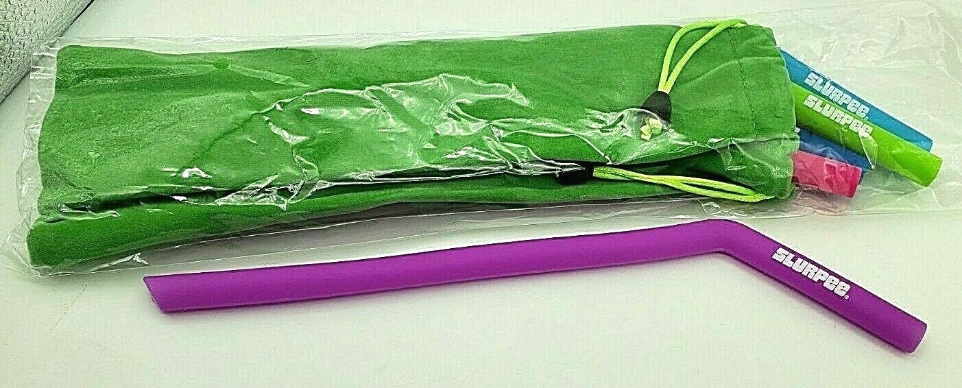 6 New Foam reusable foam SLURPEE Straws with bag 10 inch's long | eBay