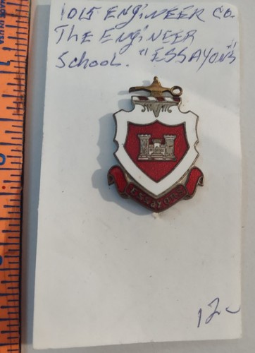 Vintage Military Badge Pin US 1015 Engineer Co. Engineer School ...